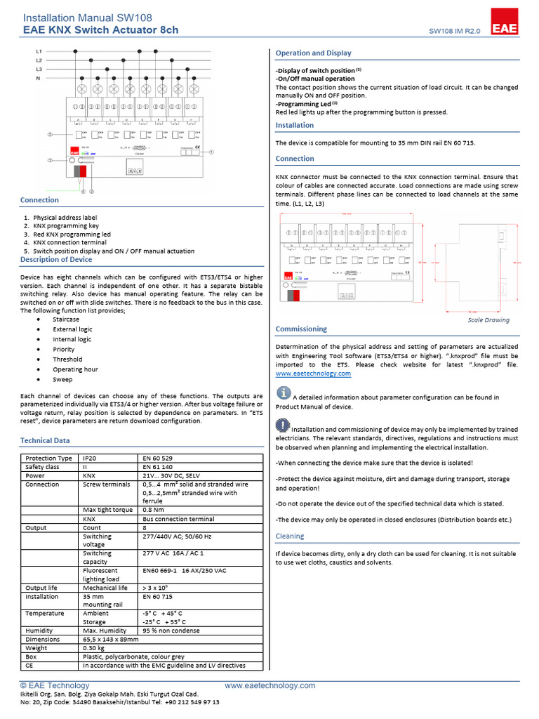 Installation Manual SW108 and SW104 r2 | PDF | Relay | Switch