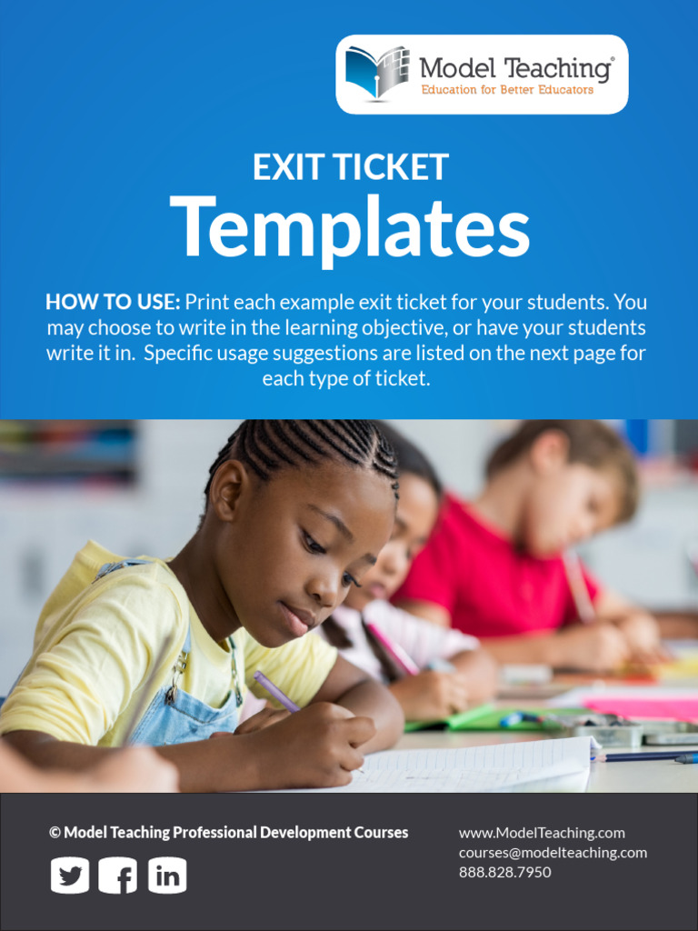 Example-Exit-Ticket-Templates | PDF | Teachers | Learning