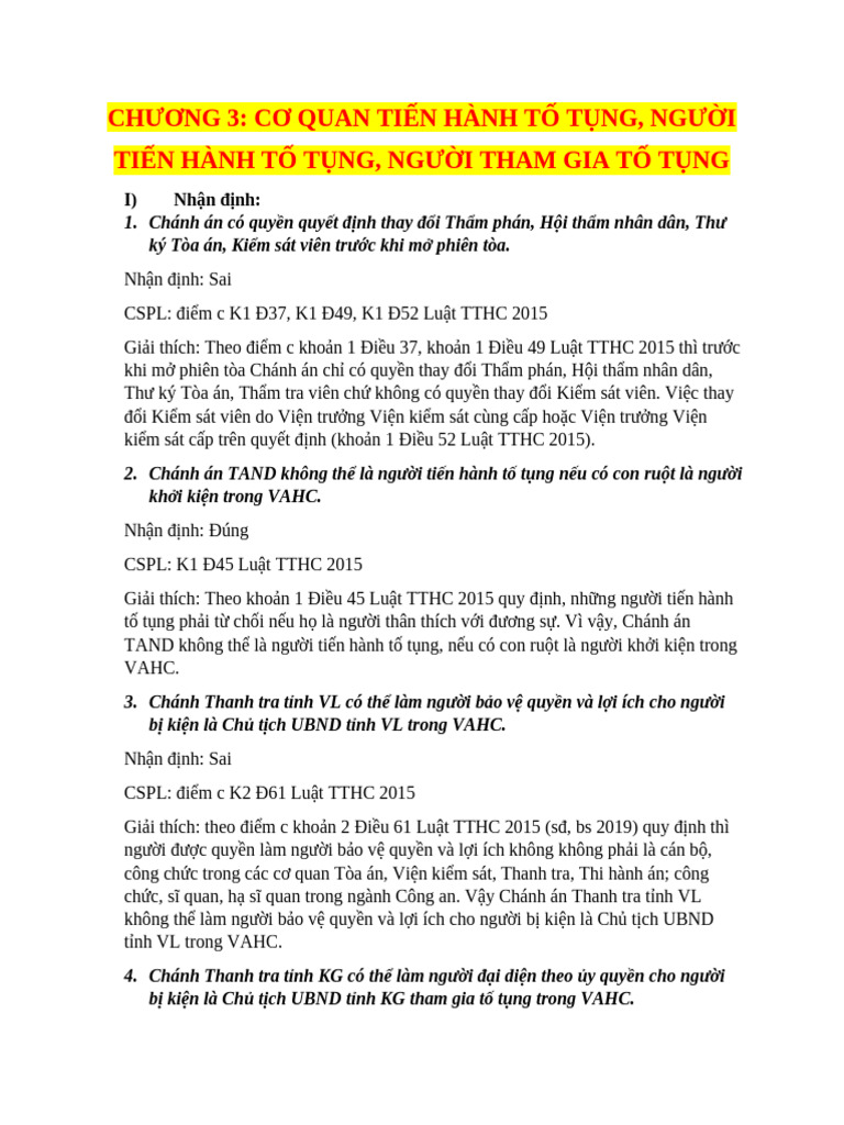 Chương 3 TTHC | PDF