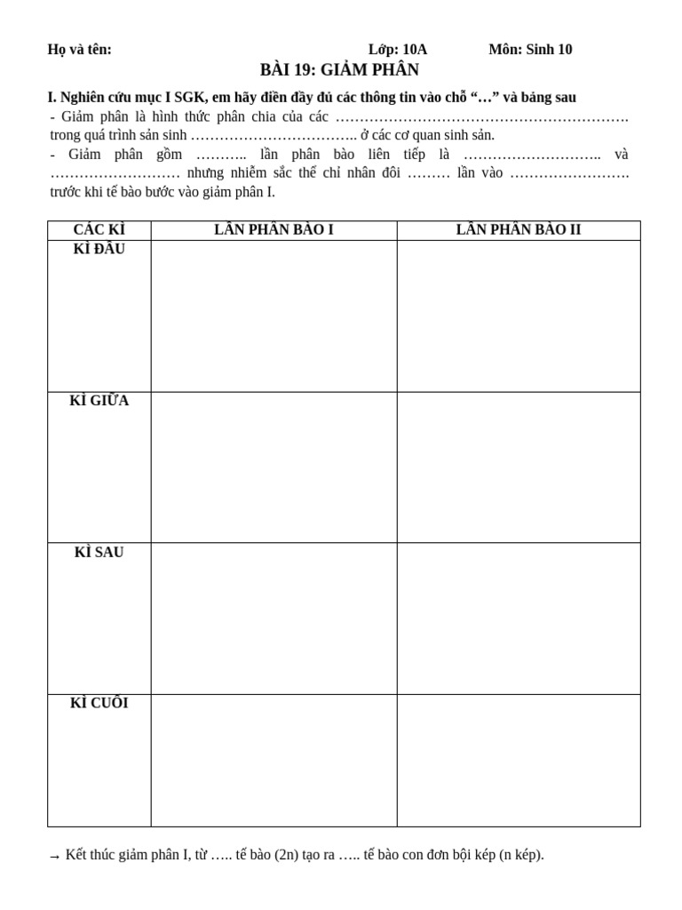 PHT bài 17 sinh 10 | PDF