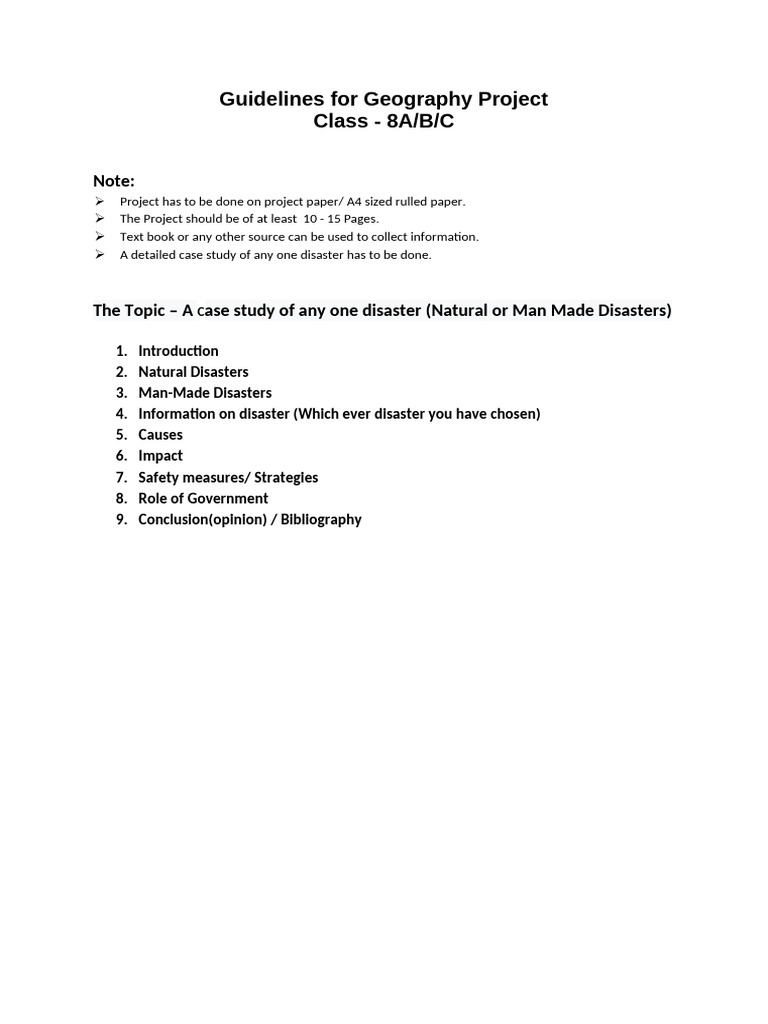 Geography Project Class 8 | PDF
