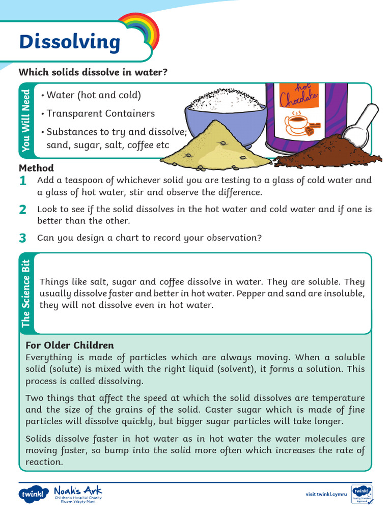 Understanding Dissolving in Water | PDF