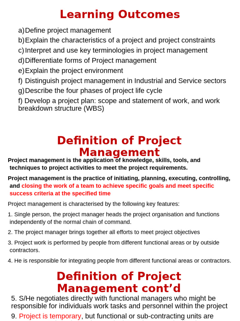 [Project Management Lesson 1 2 | PDF | Project Management | Business