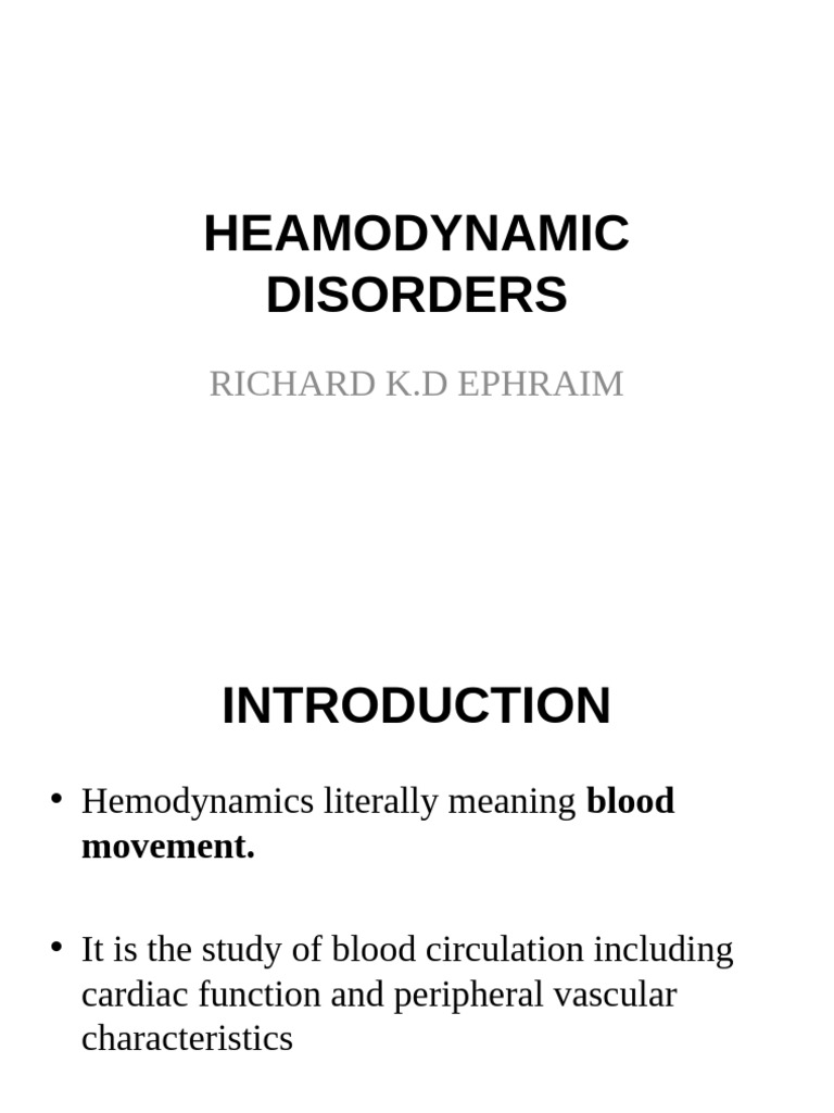Heamodynamic Disorders H | PDF | Shock (Circulatory) | Thrombus