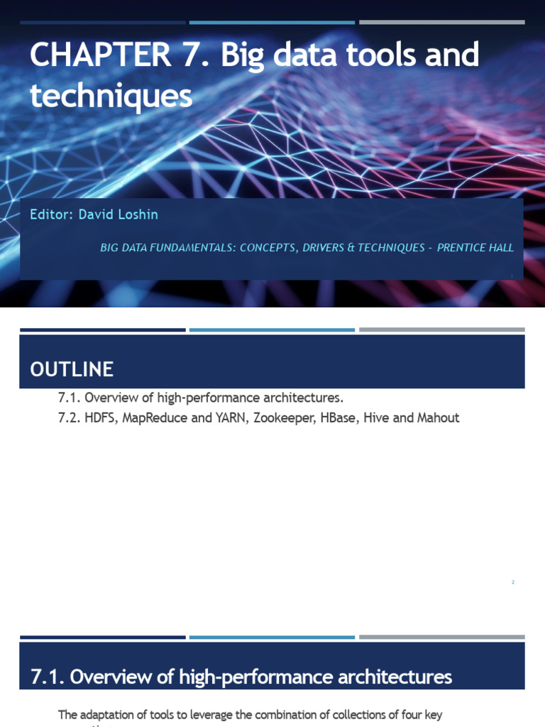 Chapter-7. Big Data Tools and Techniques | PDF | Apache Hadoop | Map Reduce