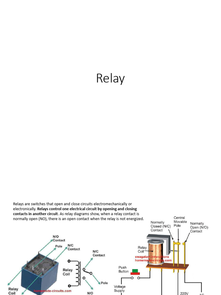 Relay | PDF | Bipolar Junction Transistor | Relay