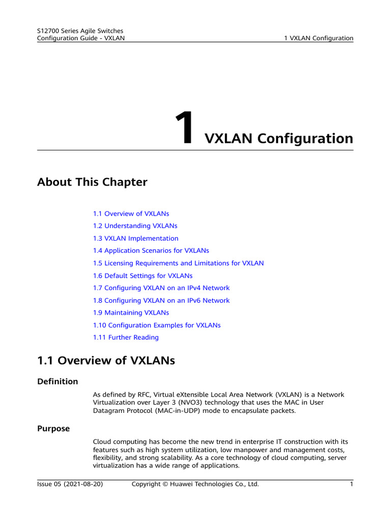 01-01 VXLAN Configuration | PDF | Computer Network | I Pv6
