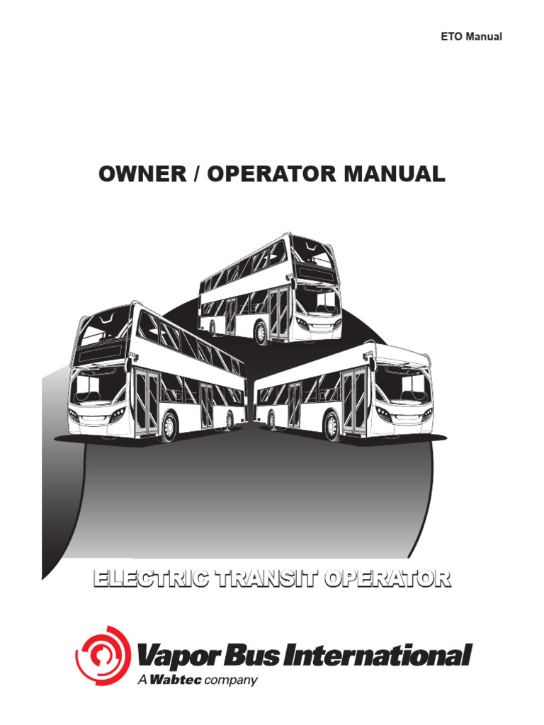 Vapor Electric Transit Operator Owner Manual (Aug-14) | PDF ...