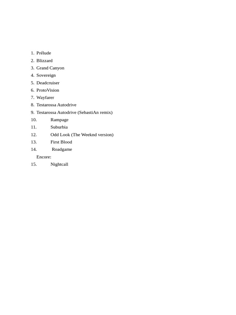 Setlist | PDF