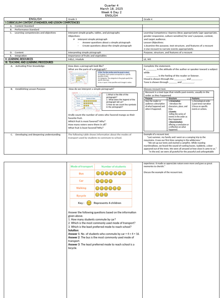 Multigrade DLL English 3 and 4 q4 | PDF | Learning | Cognition