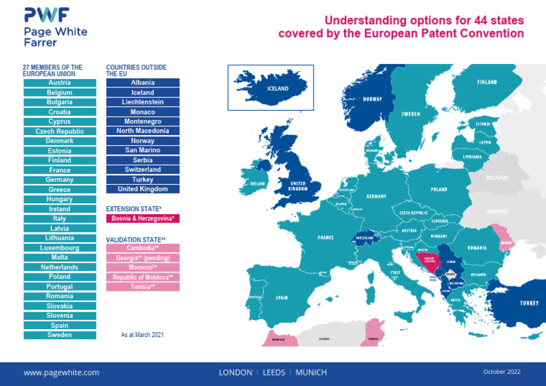 Registering A Patent in Europe Andndash Infographic of Options Under ...