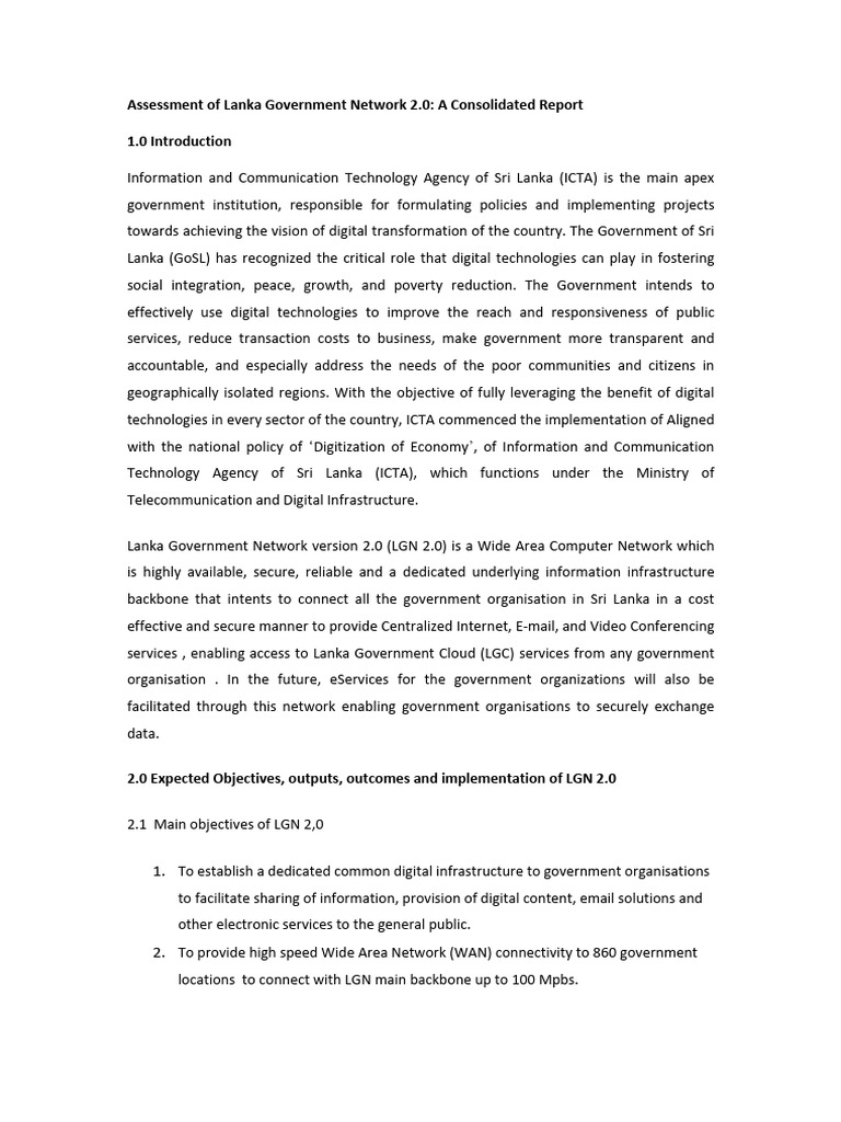 LGN Rapid Assessments - Consolidated NEW FINAL LGN 2.0 | PDF | Computer Network | E Government