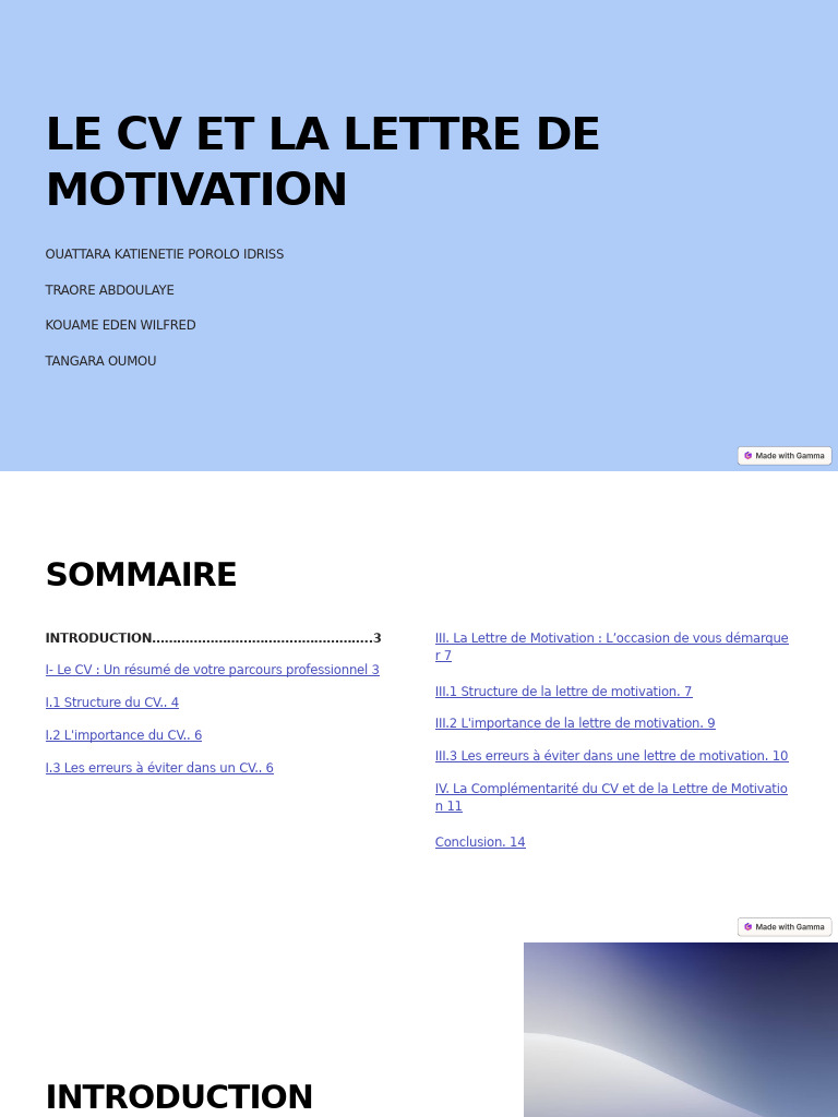 Le CV Et La Lettre de Motivation | PDF | Motivation | Motivant