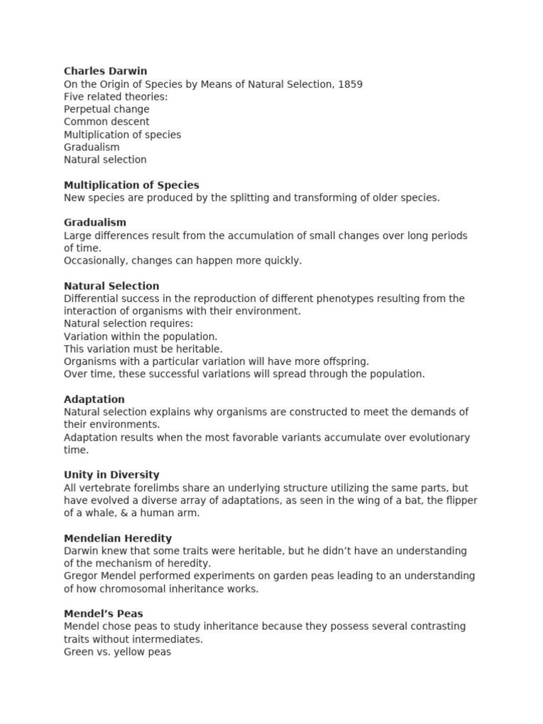 theory of evolution | PDF