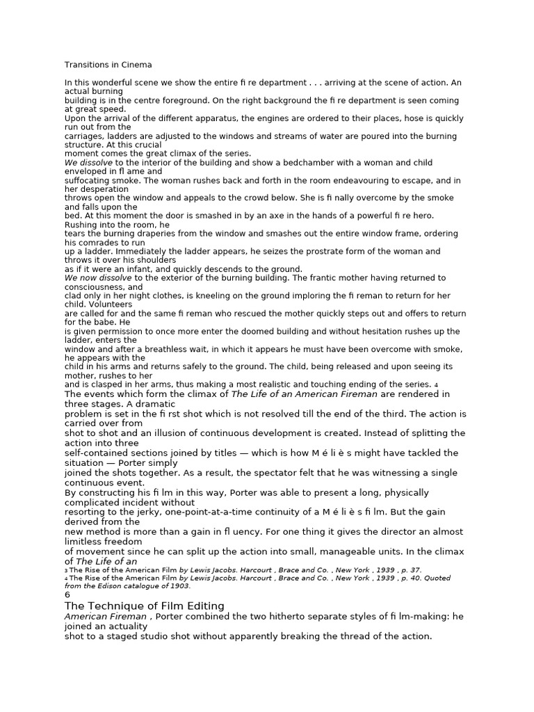Porter's Parallel Action in Film Editing | PDF