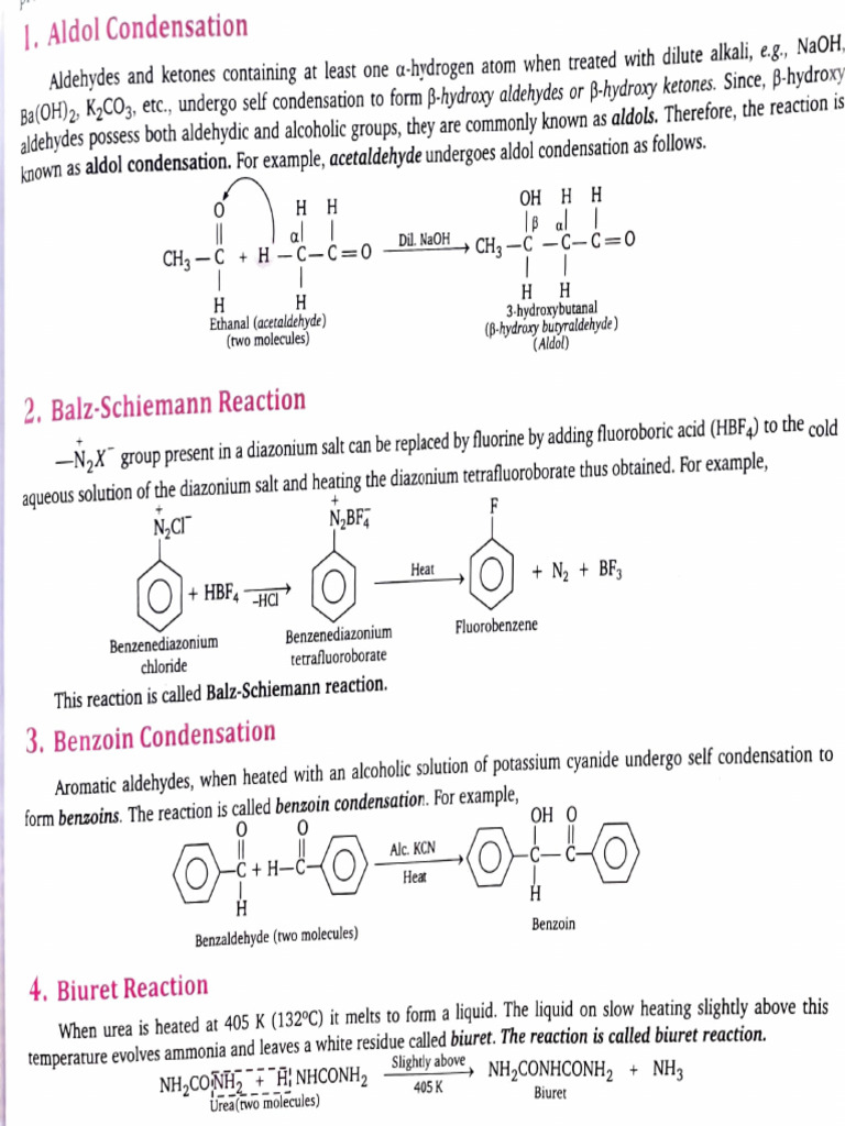 Organic Reaction Mechanisms Overview | PDF | Amine | Aldehyde