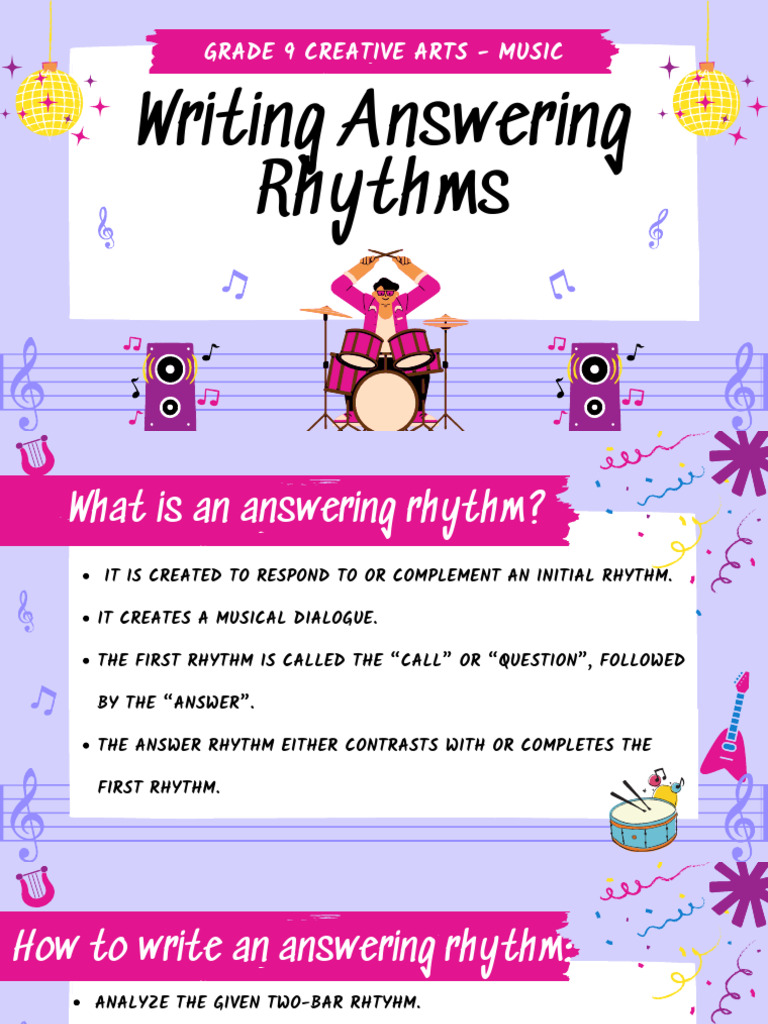 Creative Arts Answering Rhythms Presentation | PDF