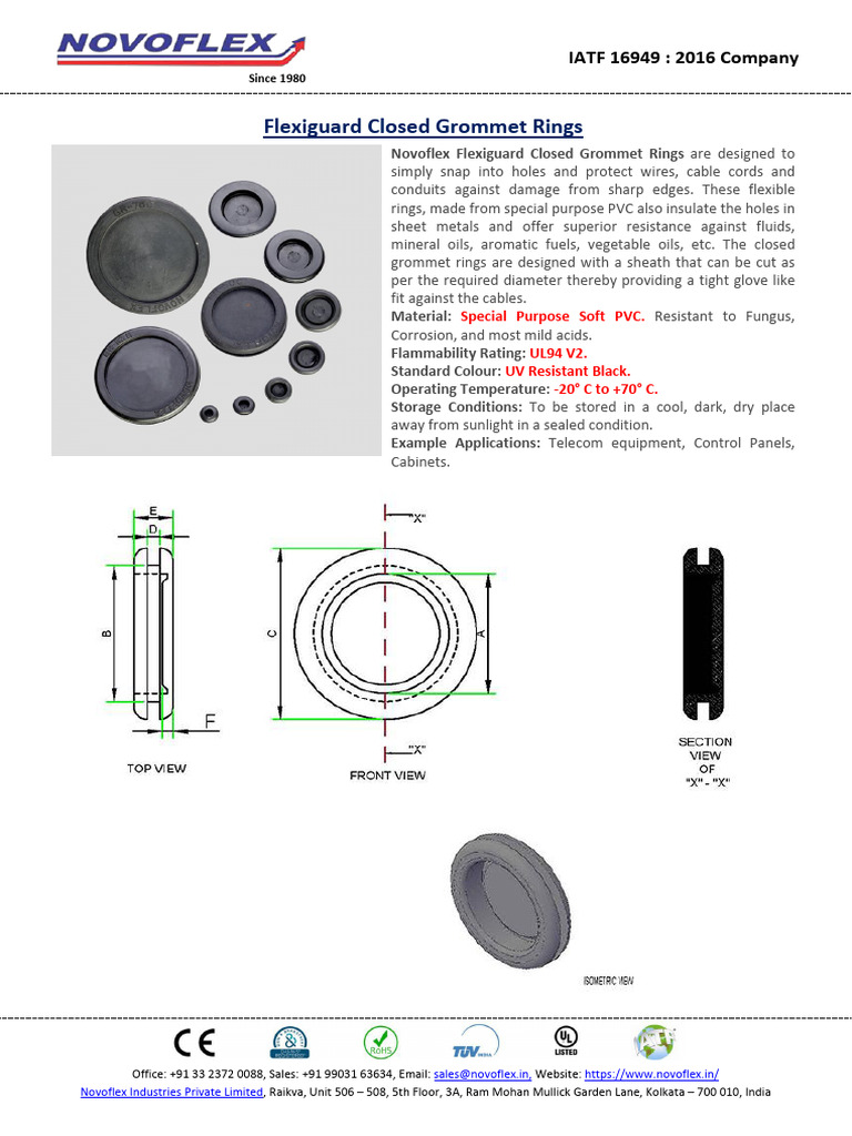Flexiguard Closed Grommet Rings | PDF | Polyvinyl Chloride | Materials