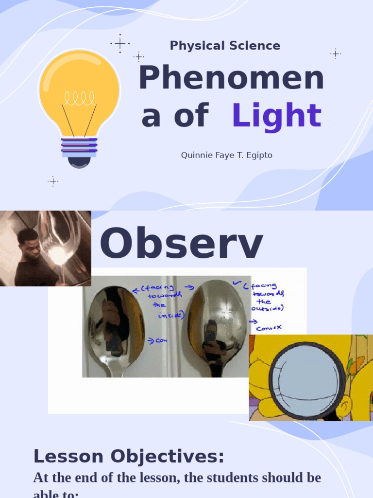 Light Phenomena Presentation | PDF | Rainbow | Light