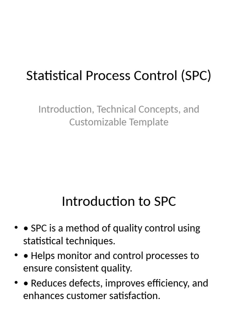 SPC for Quality Control in Manufacturing | PDF