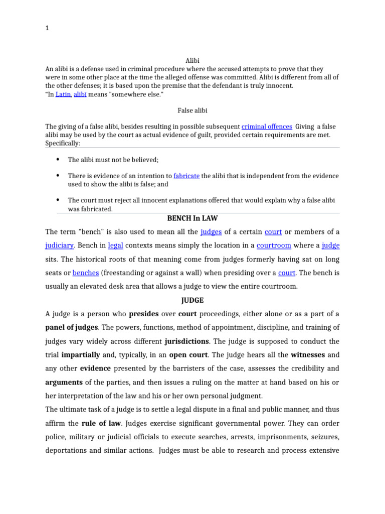 Alibi | PDF | Closing Argument | Prima Facie