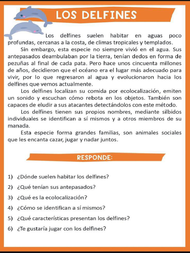 Hábitat y características de los delfines | PDF | Luna