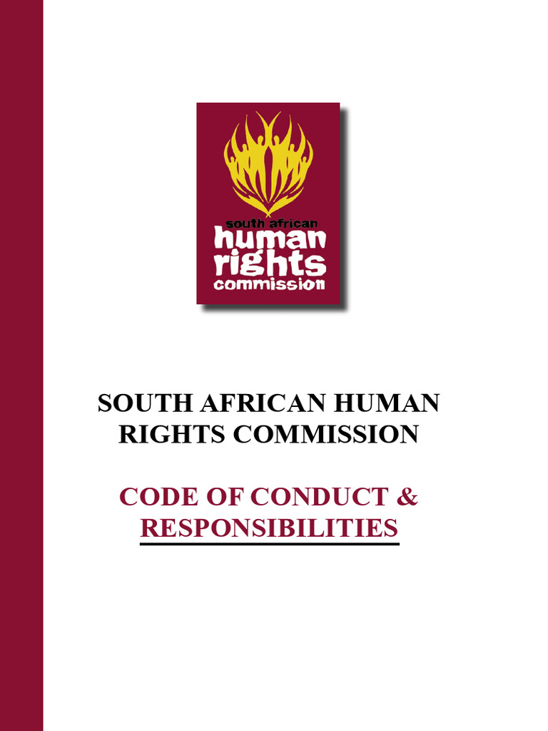 SAHRC Code of Conduct Overview | PDF | Social Ethics | Justice