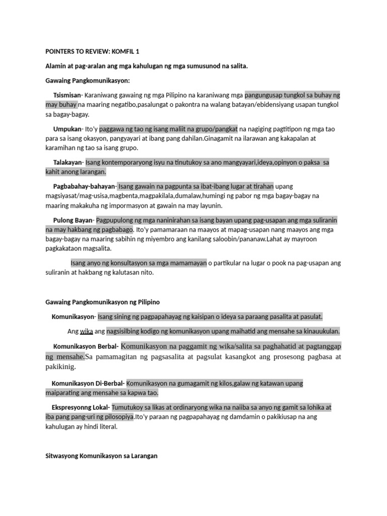 Final Exam - Komfil | PDF