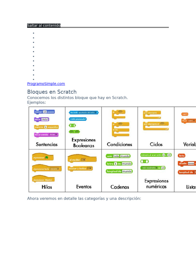 Bloques de Scratch | PDF