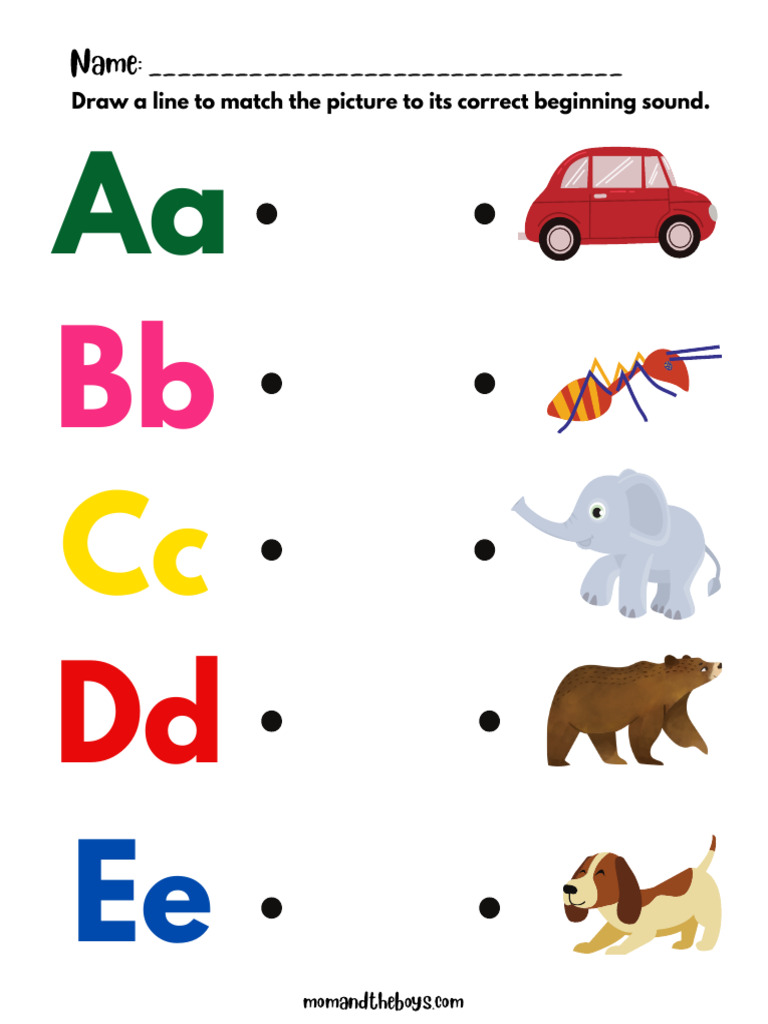 Beginning Letter Sound Worksheets | PDF