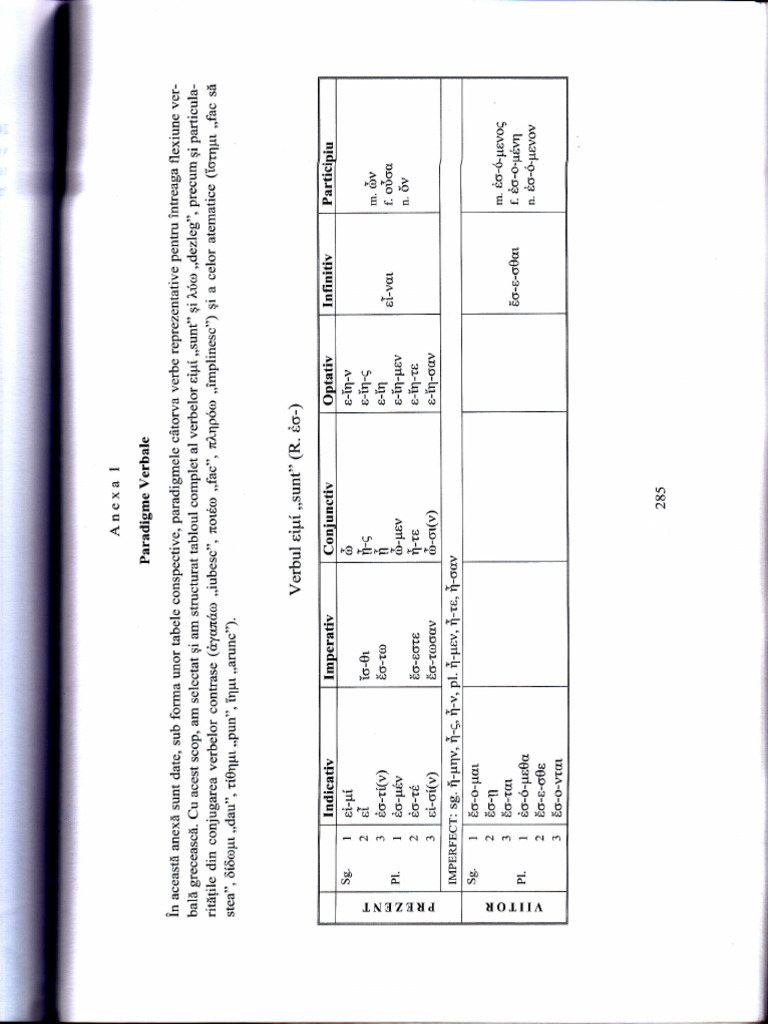 Paradigme Verbale | PDF