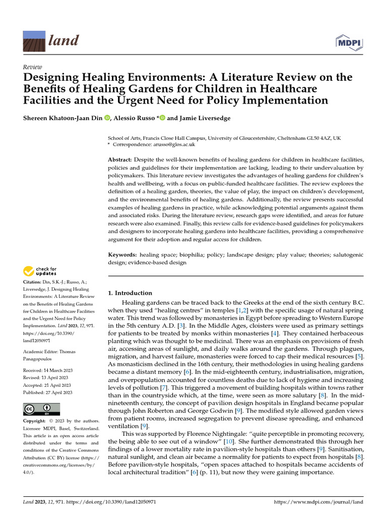 Designing Healing Environments | PDF | Stress (Biology) | Psychology