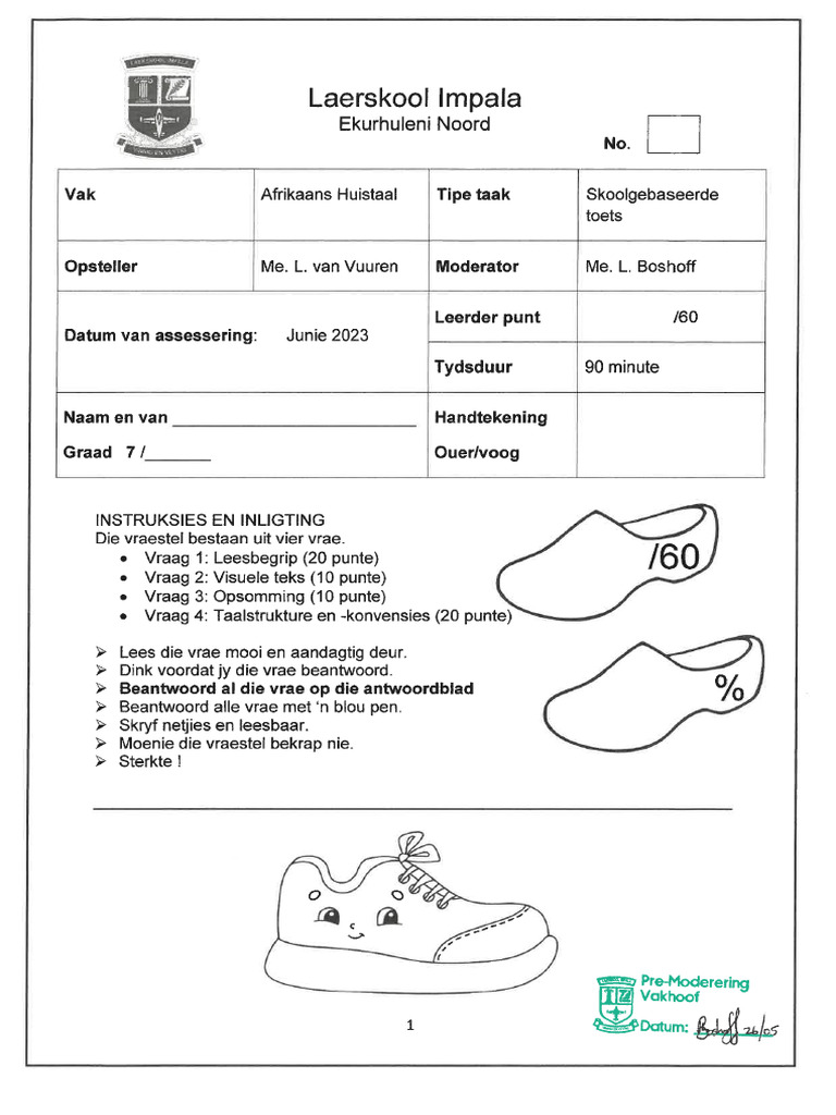 Afrikaans Taal - Graad 7 | PDF