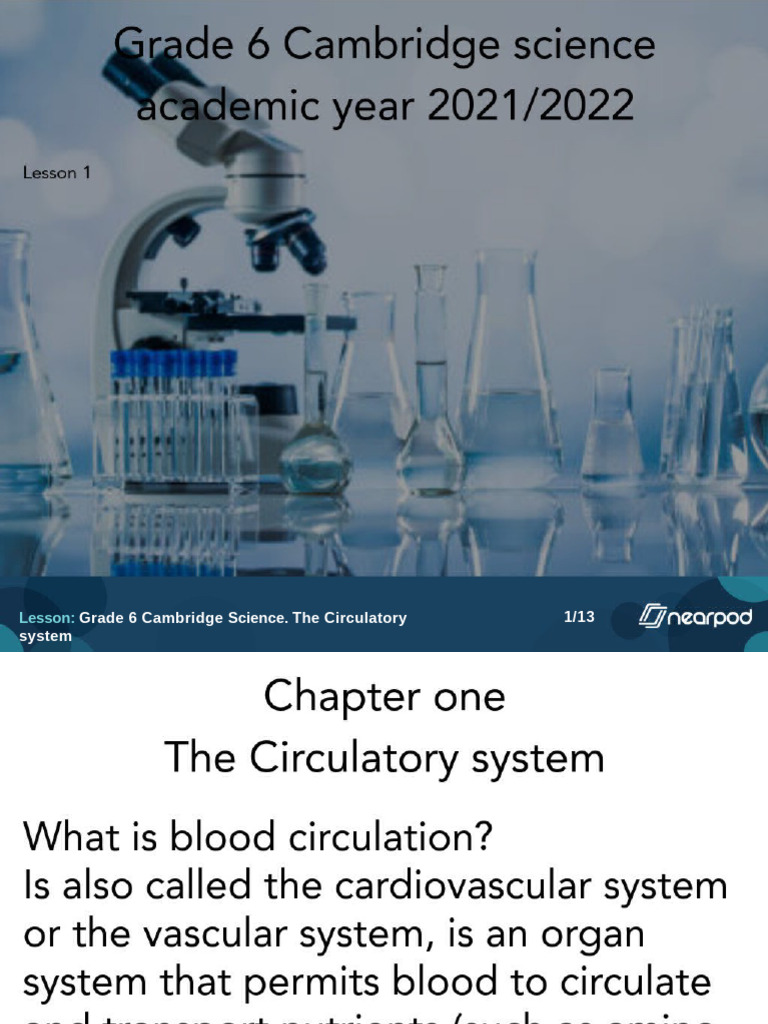 Grade 6 Science: Circulatory System | PDF