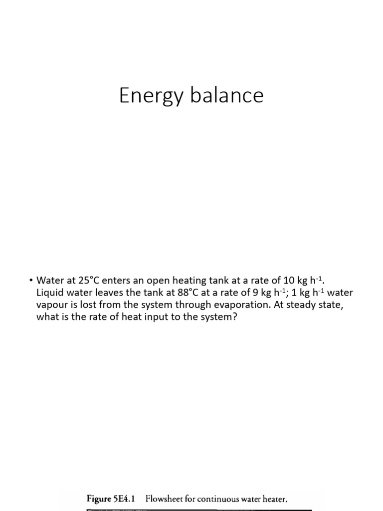 Energy balance | PDF