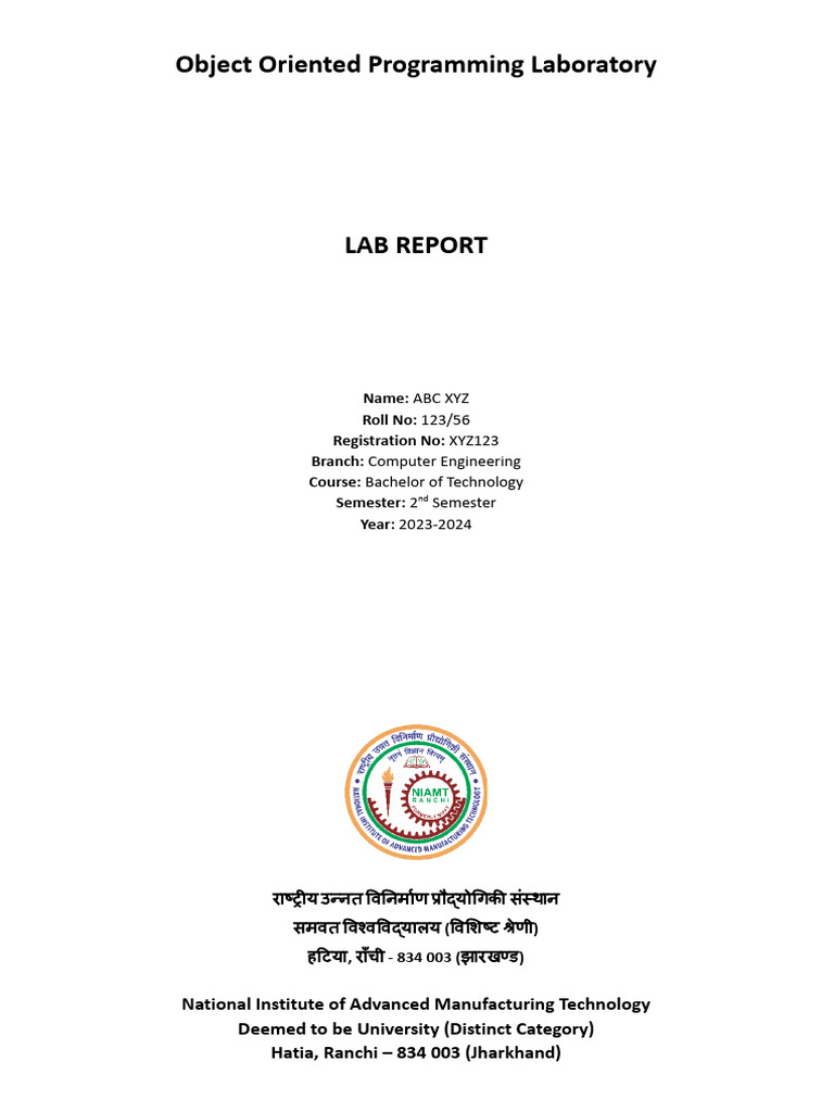 PPS Lab Report Format.docx | PDF