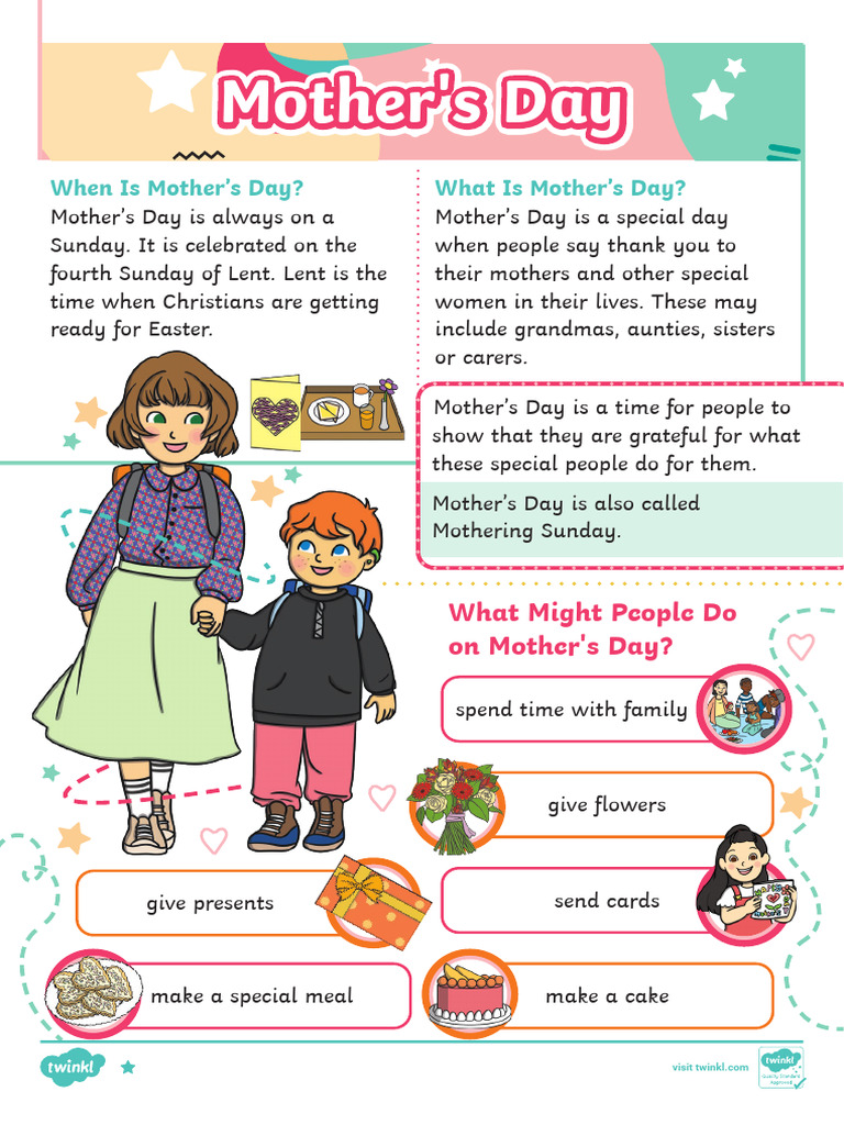 T L 52510 ks1 Mothers Day Differentiated Reading Comprehension Activity ...