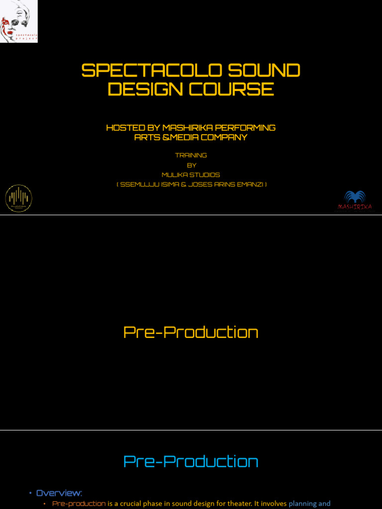 Sound Design Pre-Production Guide | PDF | Microphone | Loudspeaker