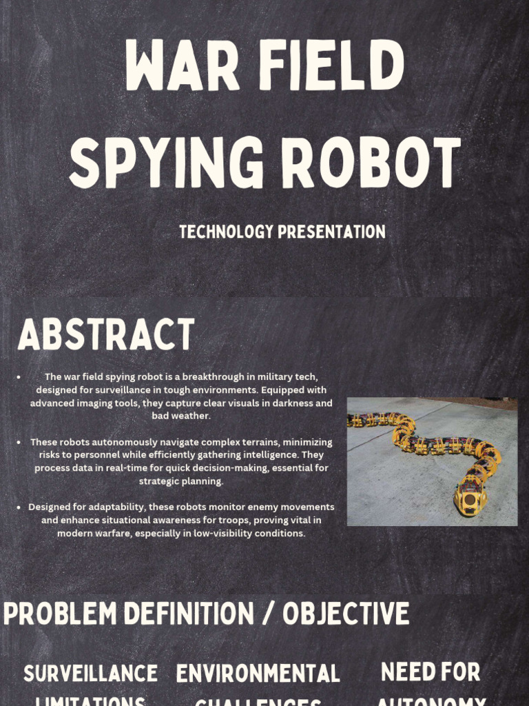War Field Spying Robot | PDF | Robot | Robotics