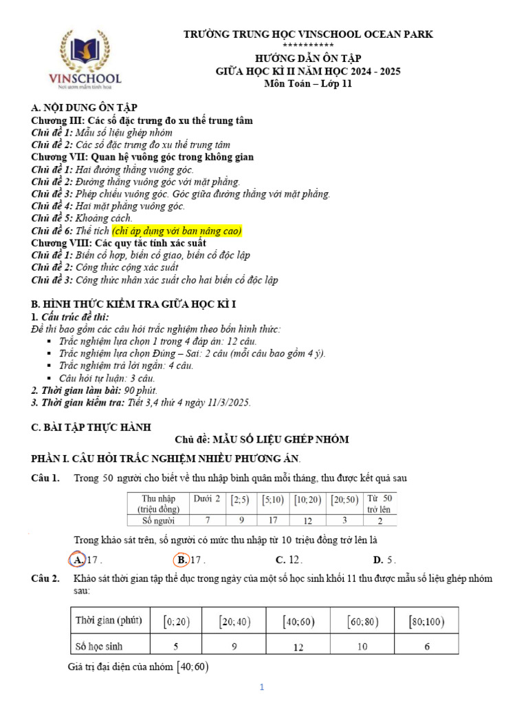 Đáp Án HDOT - GHKII - K11 1 | PDF