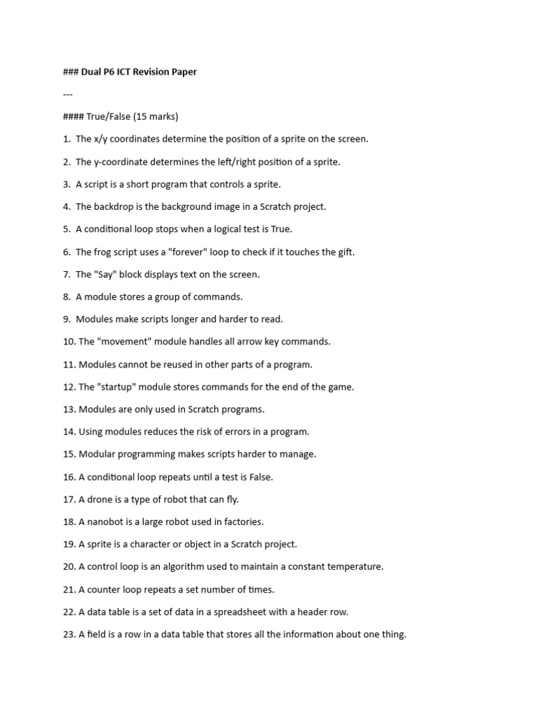 Dual P6 ICT Revision Paper - 51f2fc0a 694d 4f8c 9fa8 2ec5ba7572c5 | PDF | Computer Program ...