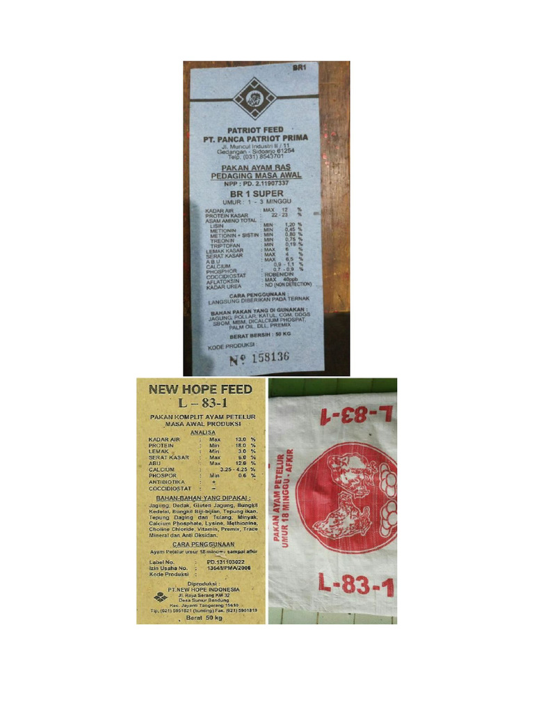Label Pakan | PDF