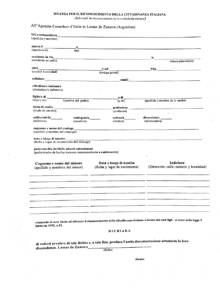 Formulario Solicitud de Cuidadania (p2) | PDF