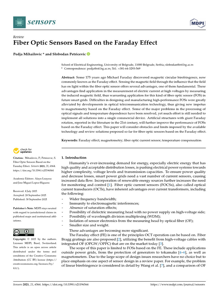 08 - Fiber Optic Sensors Based on the Faraday Effect (REVIEW 2021 ...