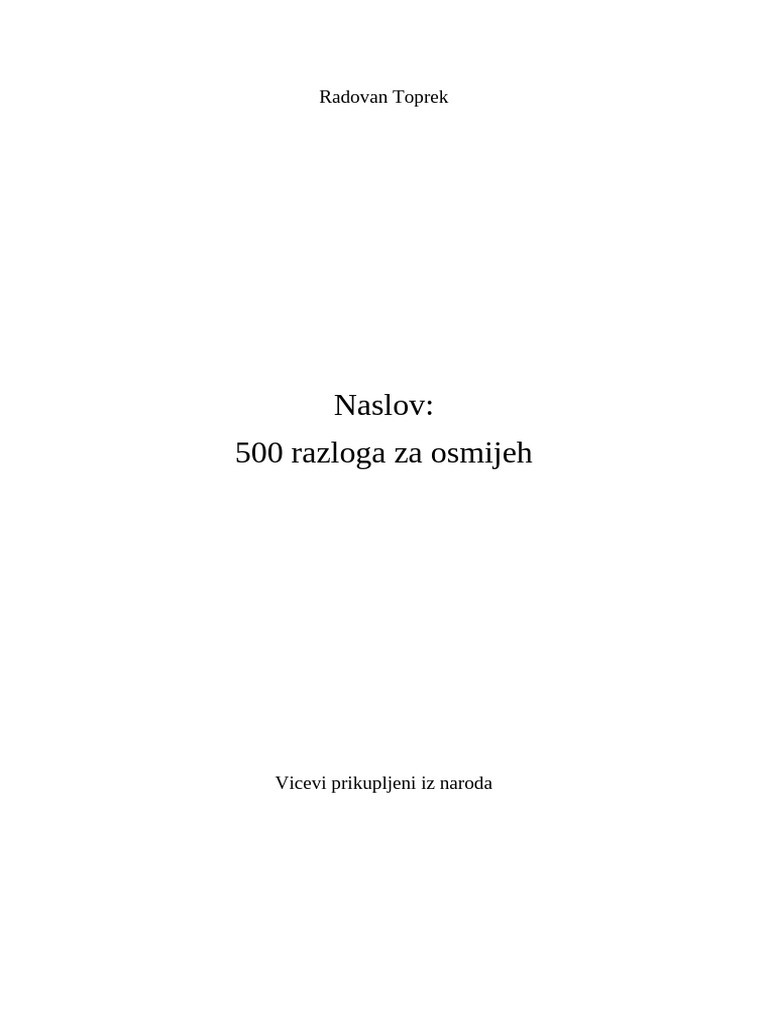 Vicevi Iz Naroda | PDF