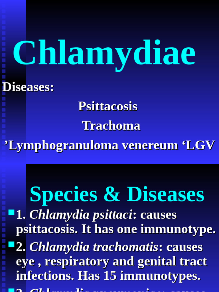 Chlamydia: Types and Infections | PDF | Health Sciences | Diseases And ...
