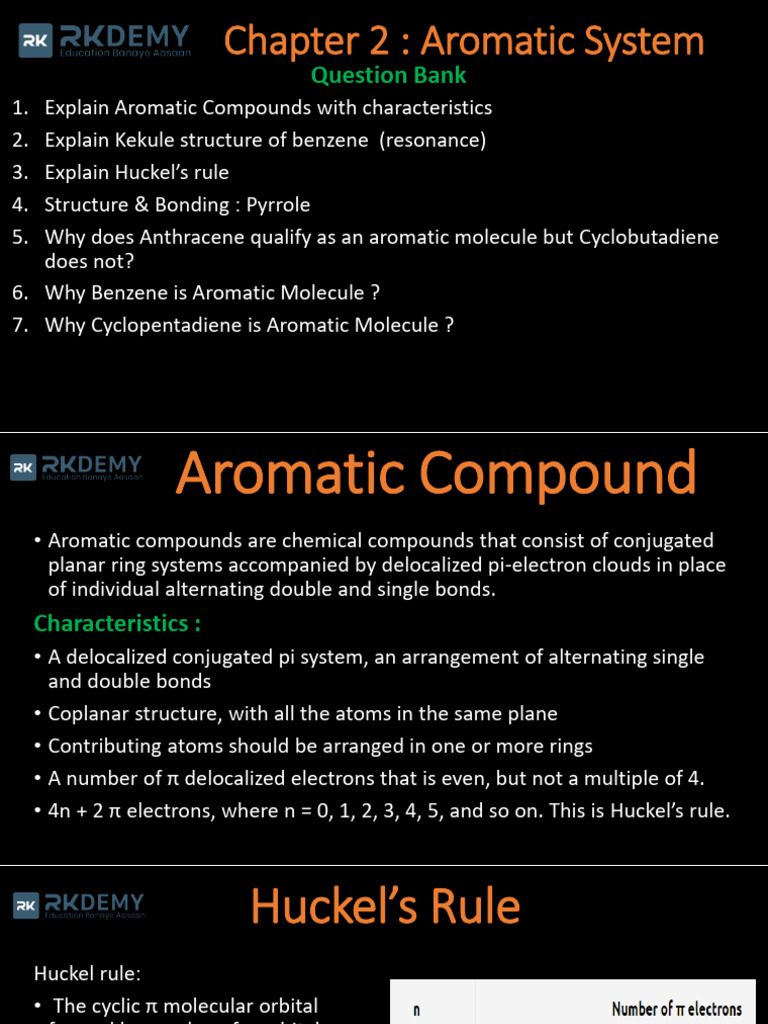 CH 2 Aromatic System Chemistry 1 Sem 1 - Removed | PDF | Aromaticity ...