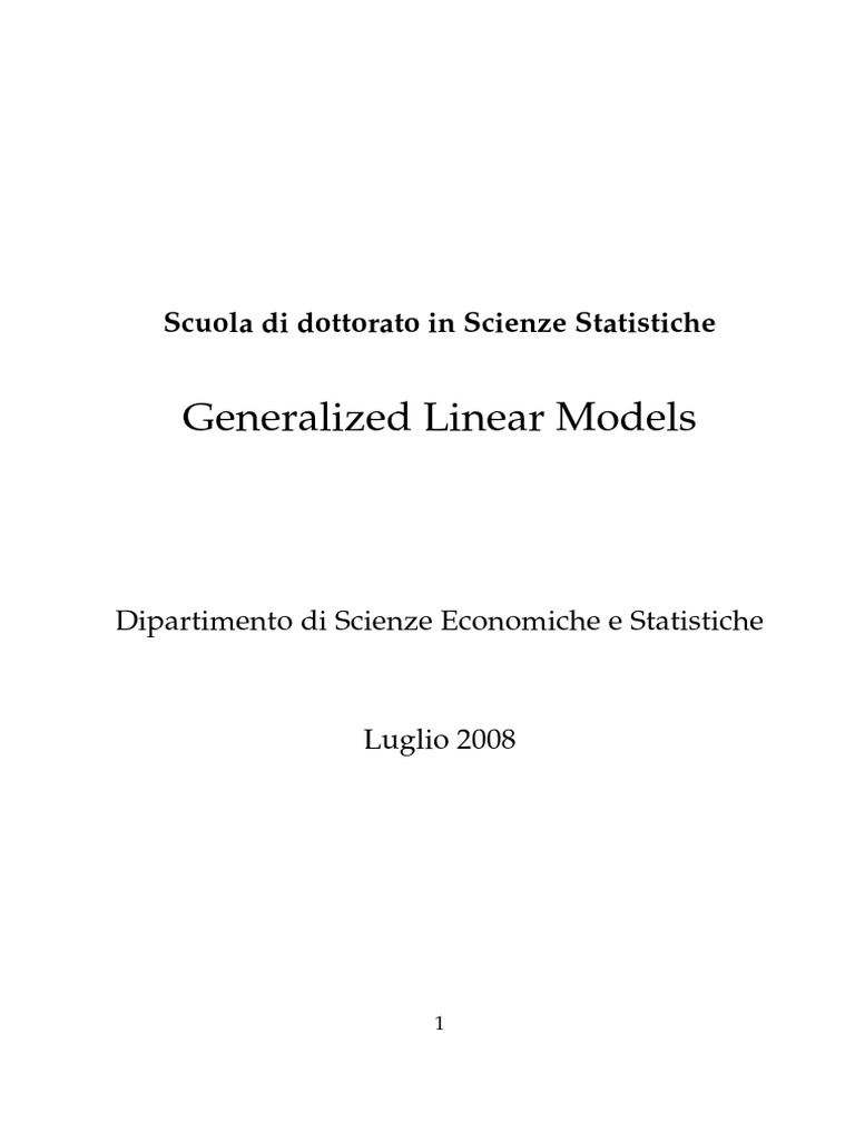Generalized Linear Models Overview | PDF | Linear Regression ...