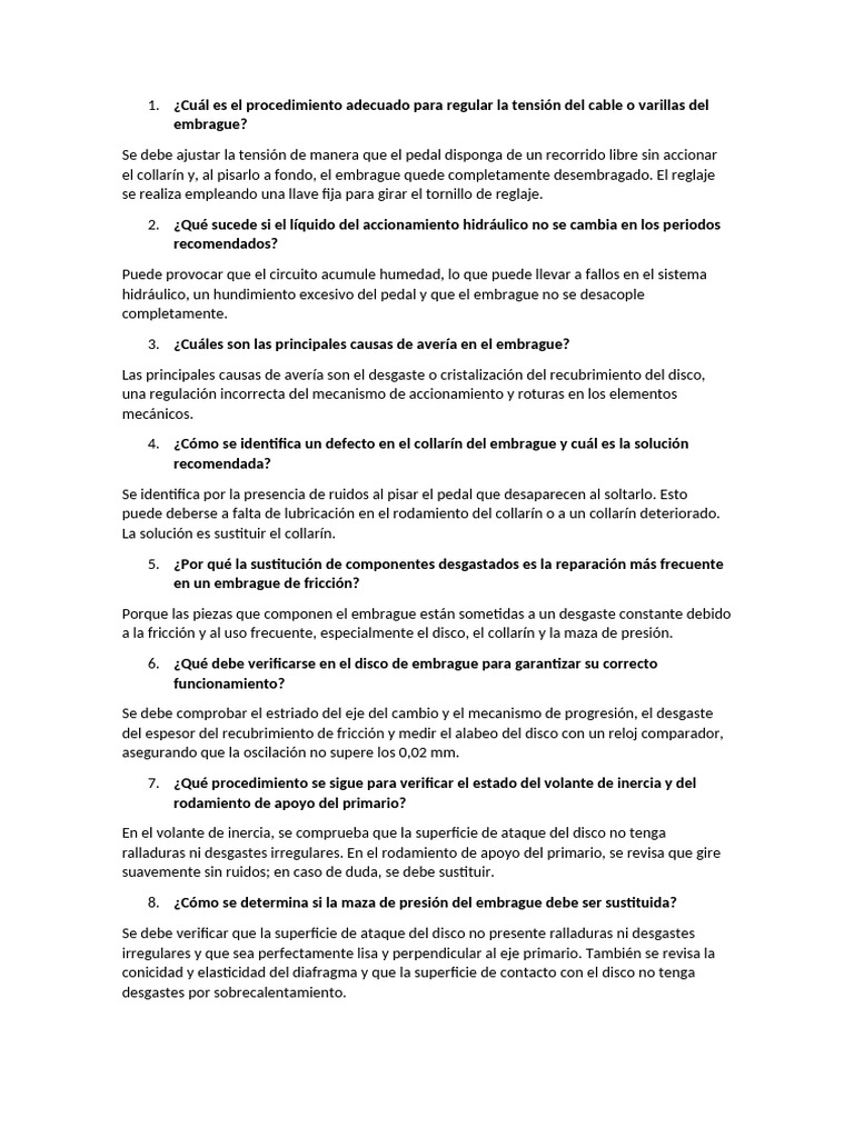 Actividades 3º Transiciones R | PDF | Embrague | Ingeniería mecánica