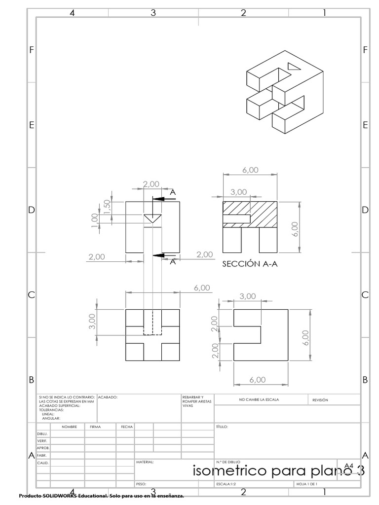 Plano Isométrico en SolidWorks | PDF